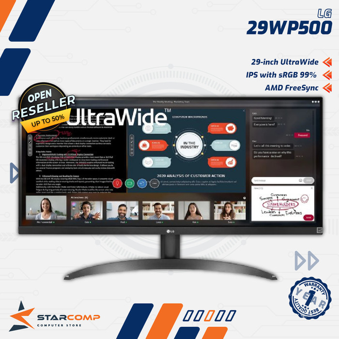 Jual Monitor Led Lg 29Wp500 29" Ultrawide Ips 2560X1080 Hdmi Hdr10 ...
