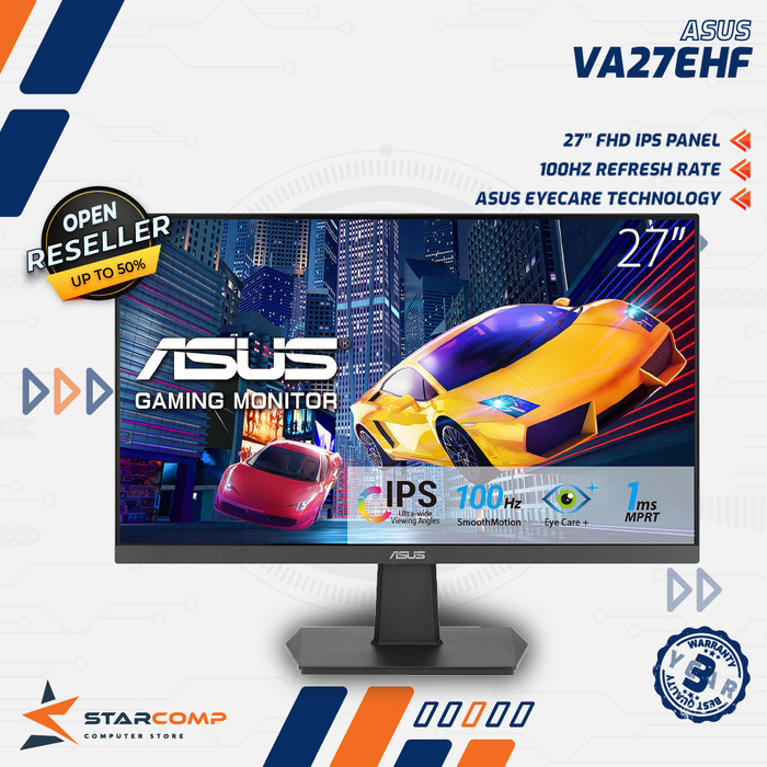 Jual Asus Va27Ehf Gaming Monitor 27" Ips Fhd 100Hz 1Ms Eye Care Va 27 ...