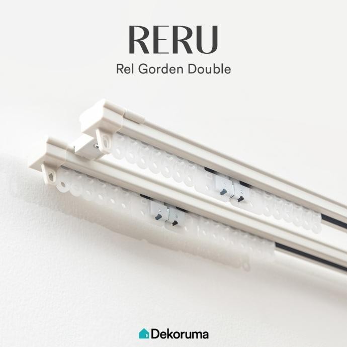 Jual Dekoruma RERU Rel Gorden Double - White | Shopee Indonesia