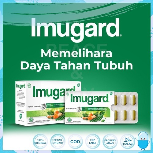 Jual IMUGARD DUS ISI 30 KAPLET MEMELIHARA DAYA TAHAN TUBUH MENIRAN DAUN ...