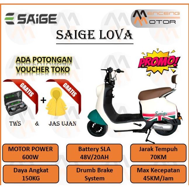 Jual PROMOOO SAE SEPEDA LISTRIK ELECTRIC BIKE LOVA SERIES 600 WATT ...