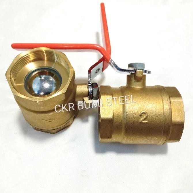 Jual Ball Valve 2" Inch Kuningan / Stop Kran 2" Inch Kuningan | Shopee Indonesia