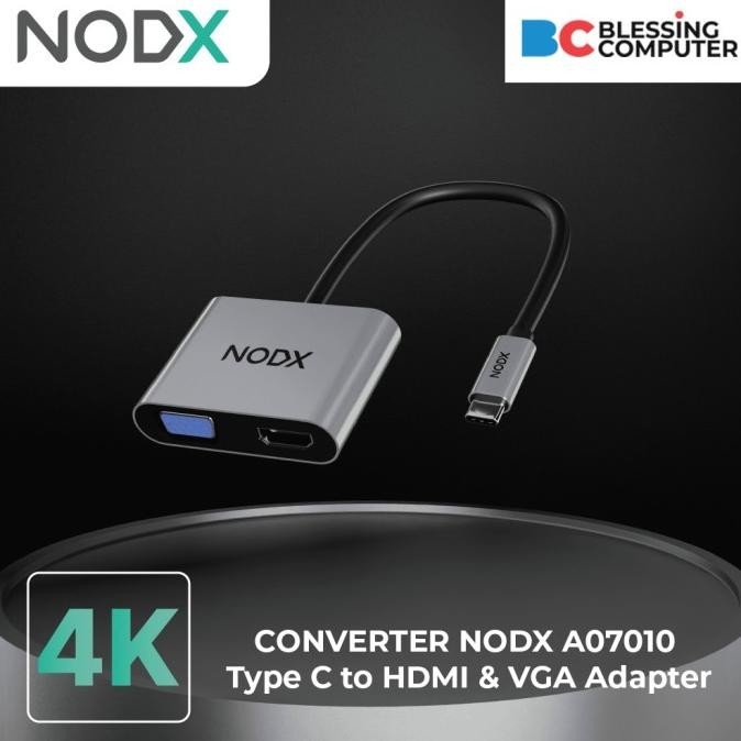 Jual HARGA DISC - NODX A07010 CONVERTER USB C to HDMI & VGA Adapter ...