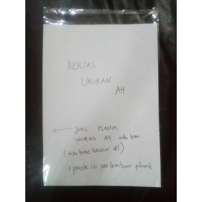 Jual Terbaru Plastik A4 A5 F4 Ada Lem Model Opp 1 Pack (100 Lembar ...
