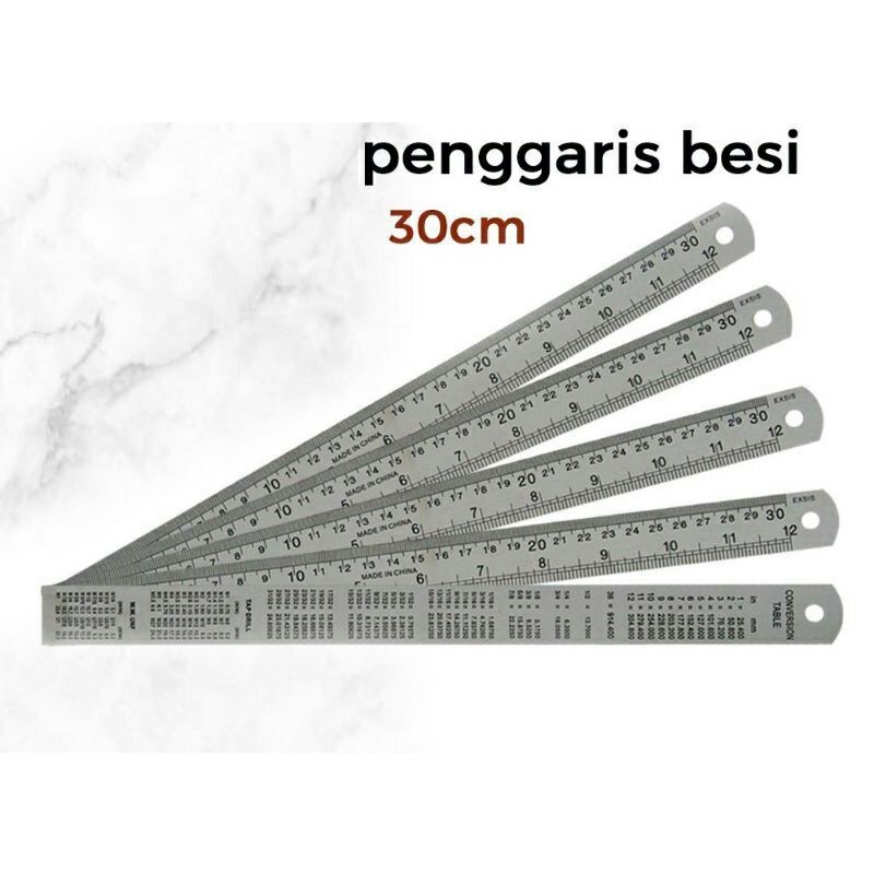 Jual Penggaris Besi 30 cm Ruler Stainless 30cm | Shopee Indonesia