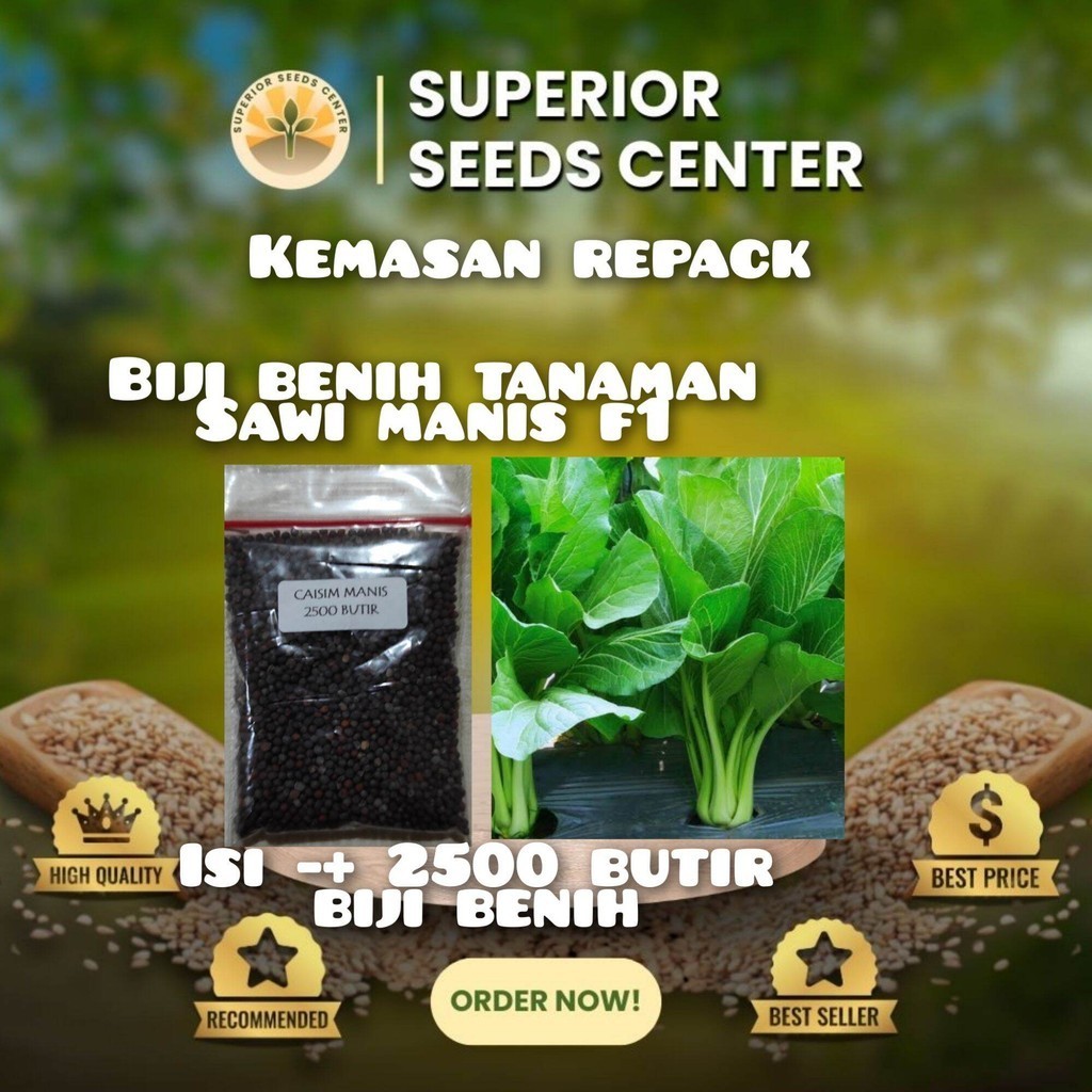 Jual kemasan repack plastik klip 2500 butir biji benih tanaman sawi ...