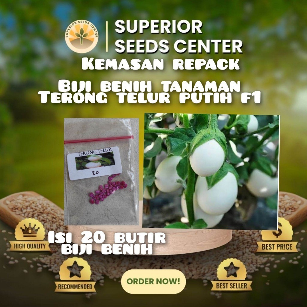 Jual kemasan repack plastik klip 20 butir biji benih tanaman terong ...