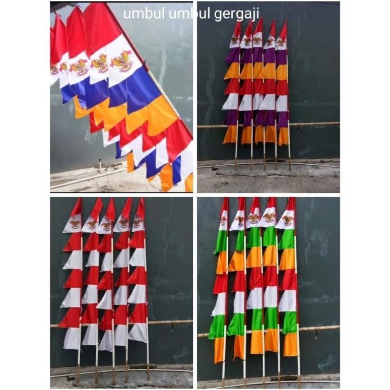 Jual TERMURAH umbul umbul gergaji kurang lebih 3 meter/artibut 17 ...