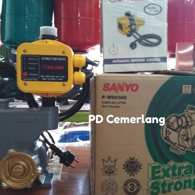 Jual POMPA BOOSTER SANYO PENDORONG 200 WATT OTOMATIS DIGITAL ORIGINAL DAN TERPERCAYA | Shopee ...