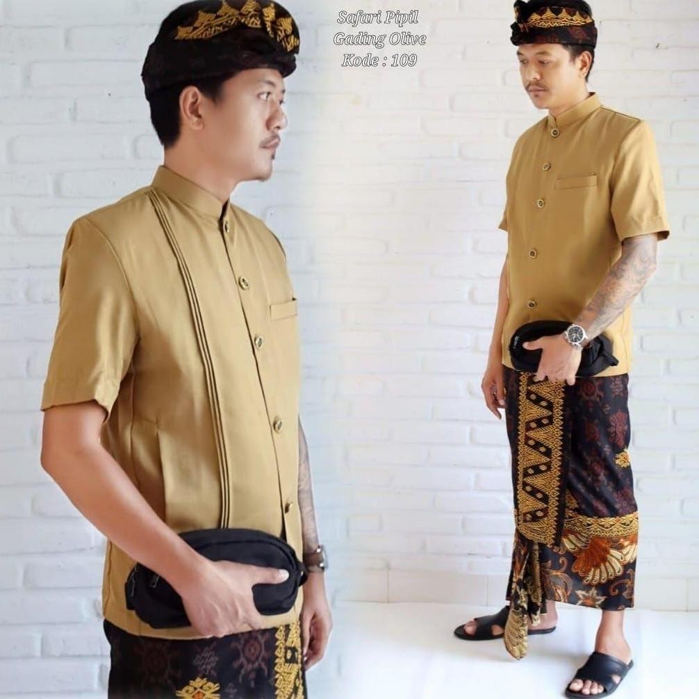 Jual PROMOOO SAFARI BAJU ADAT BALI PRIA TEBARU KEMEJA COWOK BAHAN ...
