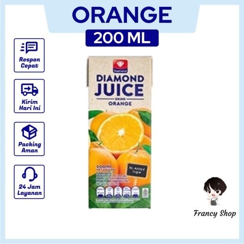 Jual Jus Jeruk Diamond UHT Juice Orange 200 ml | Shopee Indonesia