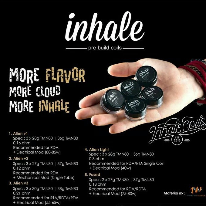 Jual Produk Koil inhale Alien V1 V2 V3 Prebuilt Dual koil inhaleAlien ...