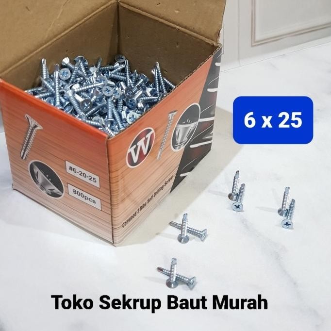 Jual Sekrup Driling Sds FH GRC Calci 6x1"/Skrup Conwood 6x25 /Kalsi 6 x ...