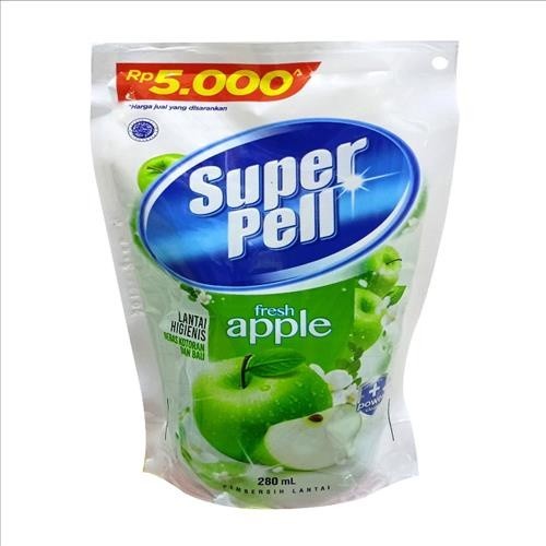 Jual S20183 PEMBERSIH LANTAI SUPERPELL APPLE 280ML POUCH MAJU BERSAMA ...