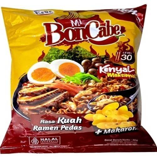 Jual S50210 KOBE MI BON CABE KUAH RAMEN PEDAS LV30 MIE INSTANT 90GR ...