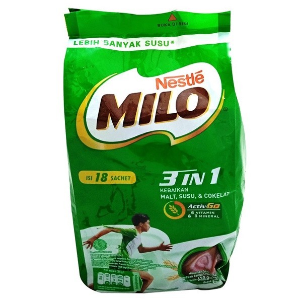 Jual S46801 MILO 3IN1 ACTIV-GO CHOCO DRINK 18X34GR MAJU BERSAMA (20250910) | Shopee Indonesia