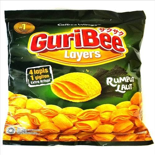 Jual S37605 GURIBEE LAYERS RUMPUT LAUT SNACK 68GR MAJU BERSAMA (20250509) | Shopee Indonesia