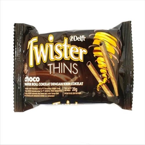 Jual S58385 DELFI TWISTER THINS CHOCO WAFER 15GR MAJU BERSAMA (20250503 ...