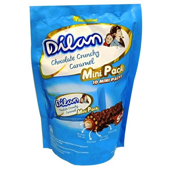 Jual S49970 DILAN MINI PACK 5IN1 CHOCOLATE CRUNCHY CARAMEL WAFER 95GR ...