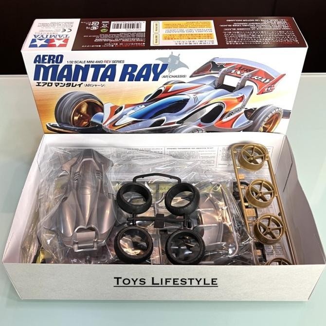Jual Mainan Rakit Mobil Tamiya Mini 4WD - Aero Manta Ray (ORIGINAL ...