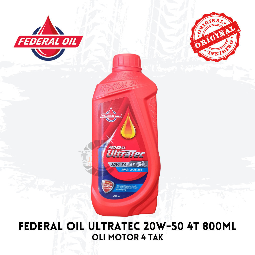 Jual FEDERAL OIL Ultratec 20W-50 0.8L - Oli Motor Non Matic 4T Bebek ...