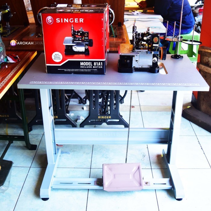 Jual Mesin Jahit Obras Singer 81A1 Komplit Meja Kaki Dinamo Original ...