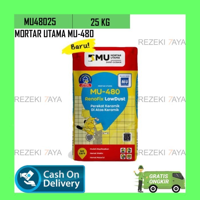 Jual MORTAR UTAMA MU-480 PEREKAT KERAMIK DI ATAS KERAMIK 25KG SEMEN ...
