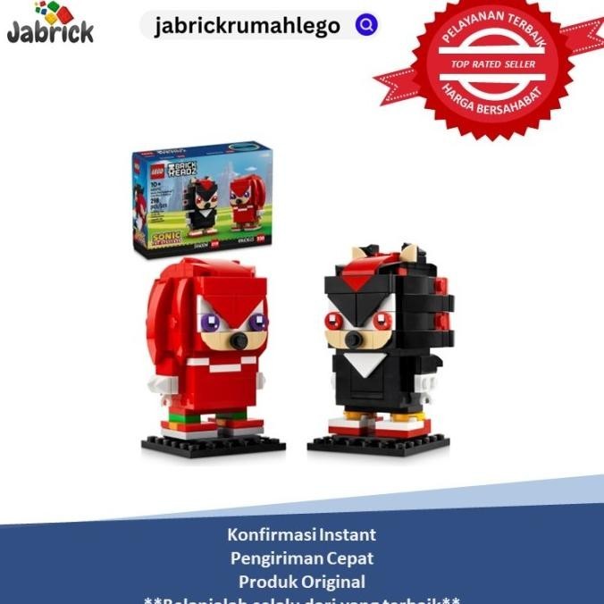Jual LEGO 40672 Brickheadz Sonic The Hedgehog Knuckles & Shadow ...
