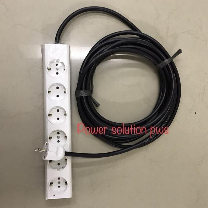 Jual Kabel listrik Tambahan Roll ( Extension ) 5M 2x2.5mm 6 Lubang ...