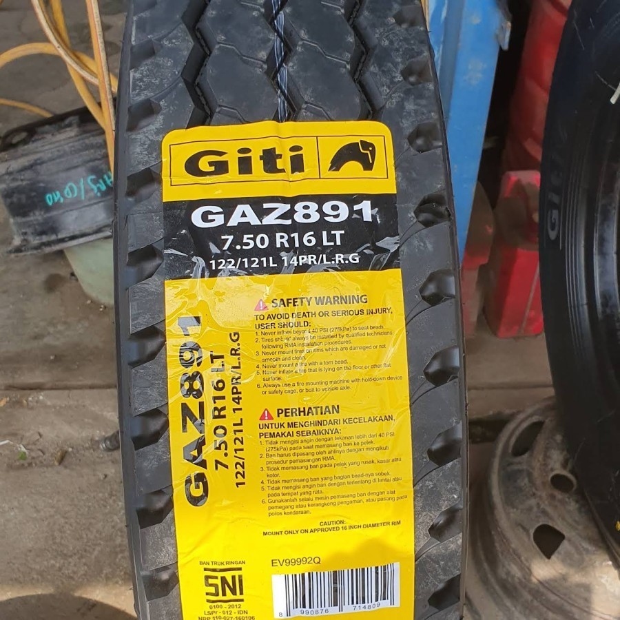 Jual ban truk giti 750 r16 GAR891 / 750-16 radial kawat / ban kawat - SET LENGKAP | Shopee Indonesia