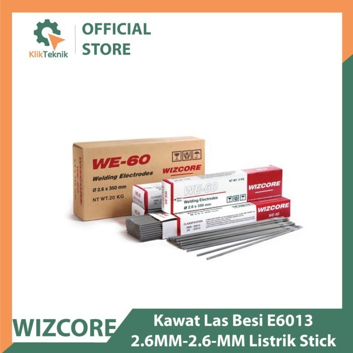 Jual Kawat Las Besi E6013 2.6MM-2.6-MM Listrik Stick - WIZCORE WE60 | Shopee Indonesia