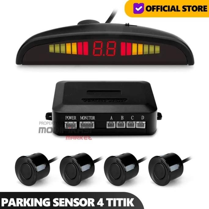 Jual SENSOR PARKIR 4 TITIK MATA SENSOR MUNDUR LED DISPLAY RADAR AUDIO ...
