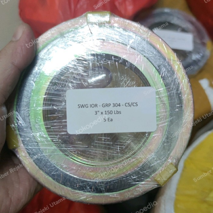 Jual SWG ANSI 150 CARBON STEEL 3" INCH / SPIRAL WOUND GASKET CS ...