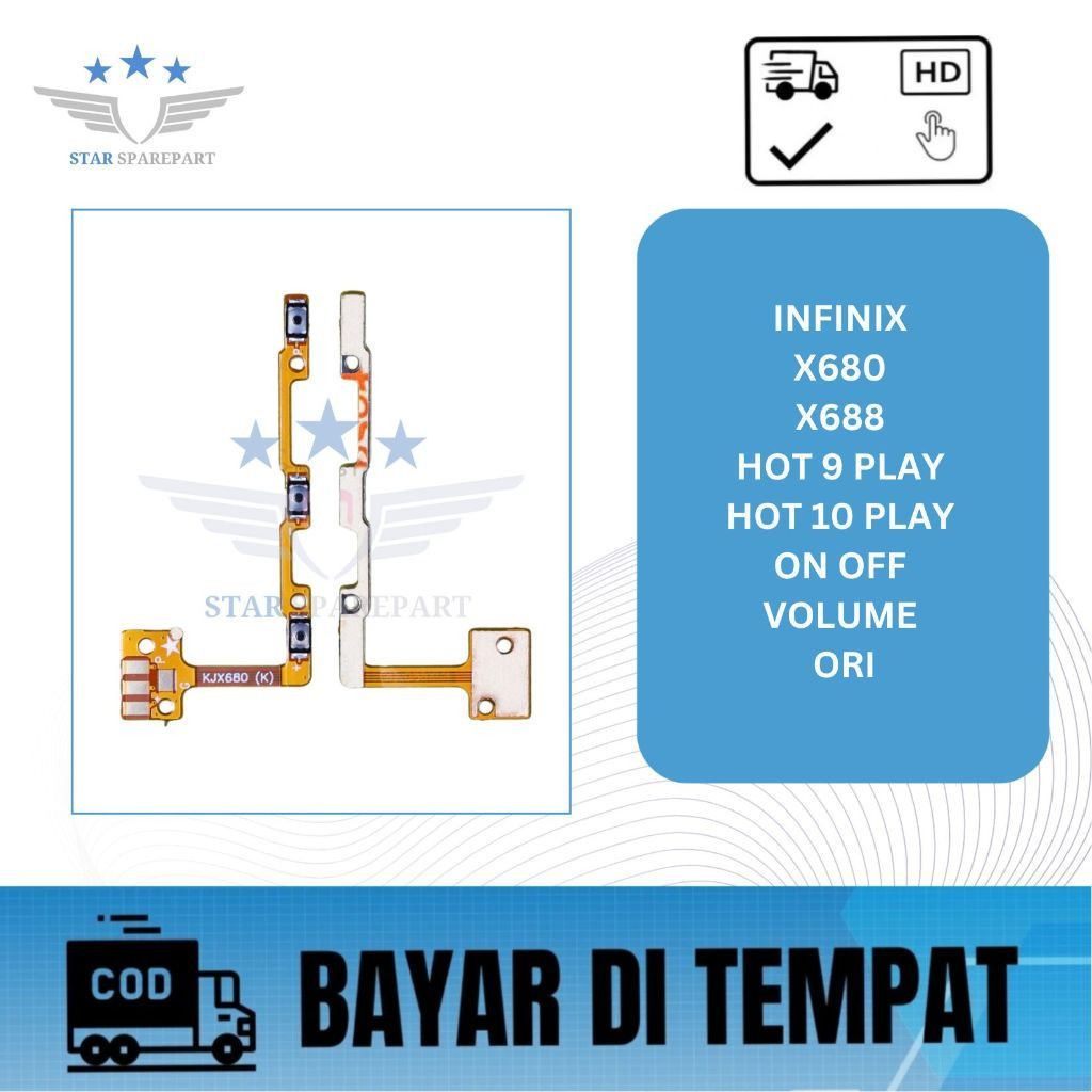 Jual FLEXIBEL INFINIX X680 / X688 + ON OFF + VOLUME ORI (HOT 9 PLAY / HOT 10 PLAY) | Shopee ...