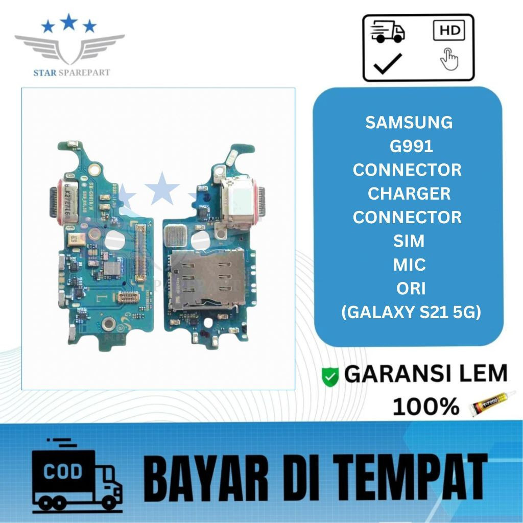 Jual FLEXIBEL SAMSUNG G991 + CONNECTOR CHARGER + CONNECTOR SIM + MIC ...