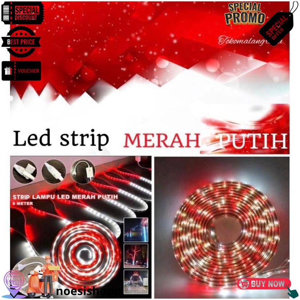 Jual Paket 5-10 Meter Led Strip Edisi Spesial 17 Agustus Merah Putih ...