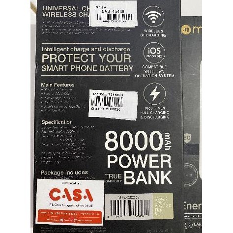 Jual Power Bank Mazer Wireless EnerG WIQC 3.0 Plus 8000Mah Original | Shopee Indonesia