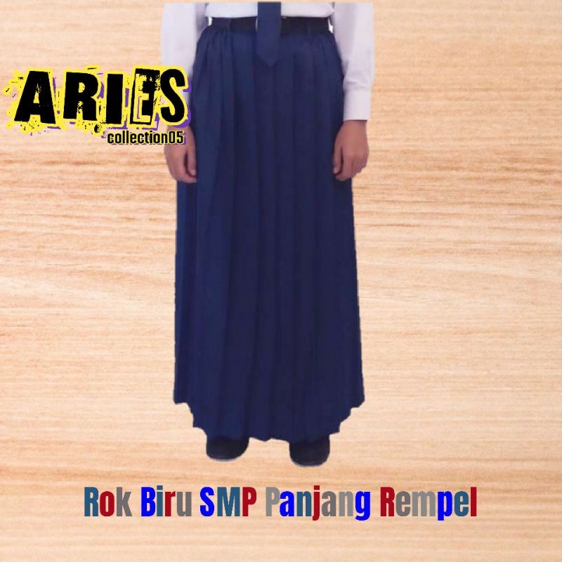 Jual Seragam Sekolah Baru // ROK PANJANG REMPEL WARNA BIRU SERAGAM SEKOLAH ANAK SMP/MTS | Shopee ...