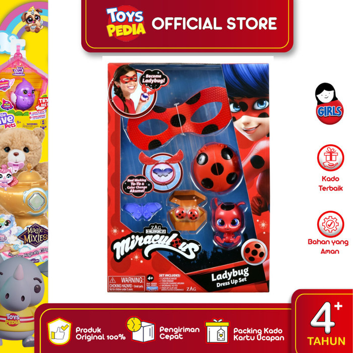 Jual Mainan Figur Miraculous Ladybug Dress Up Set | Shopee Indonesia