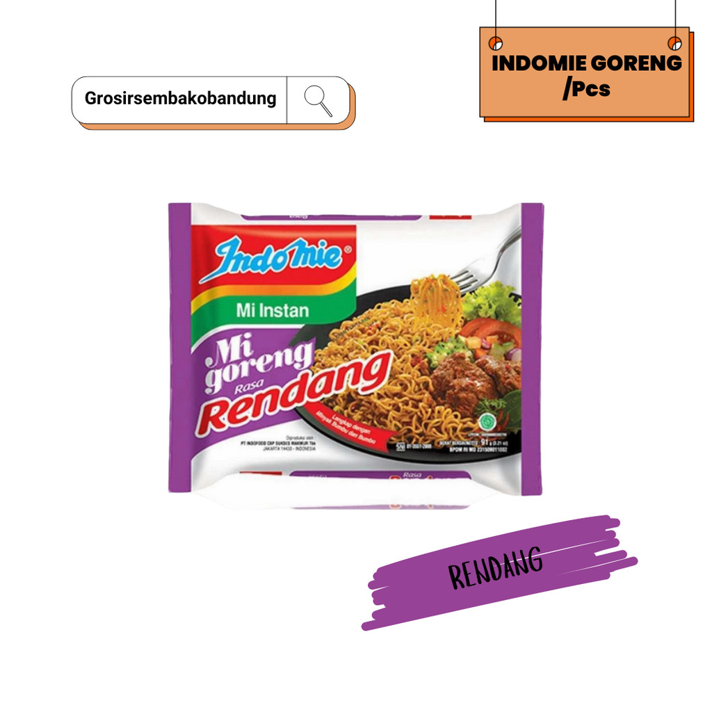 Jual INDOMIE MIE GORENG RENDANG PCK 91g - 1 Pcs - Kota Bandung | Shopee Indonesia