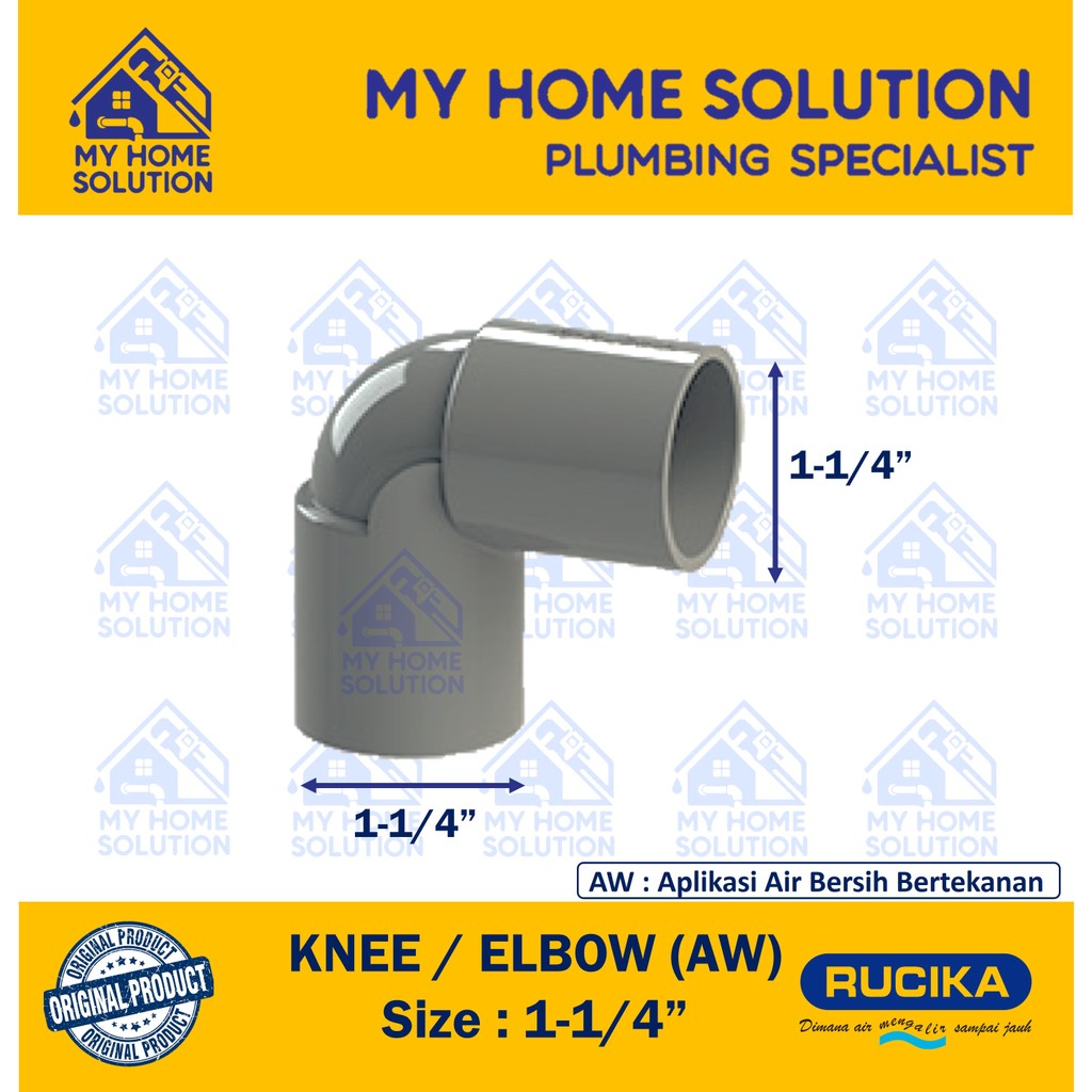 Jual KNEE | ELBOW | KENI 1 1/4" RUCIKA Tipe AW | Shopee Indonesia