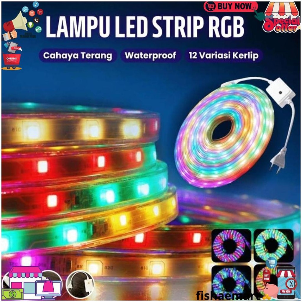 Jual Lampu Strip Merah Putih /Lampu Hias 17 Agustus/ Lampu Merah Putih ...
