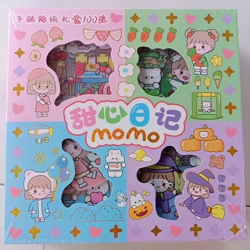 Jual Mainan Anak Sticker Kartun MoMo 2D 100 pcs ~ FUNNY CARTOON STICKER ...