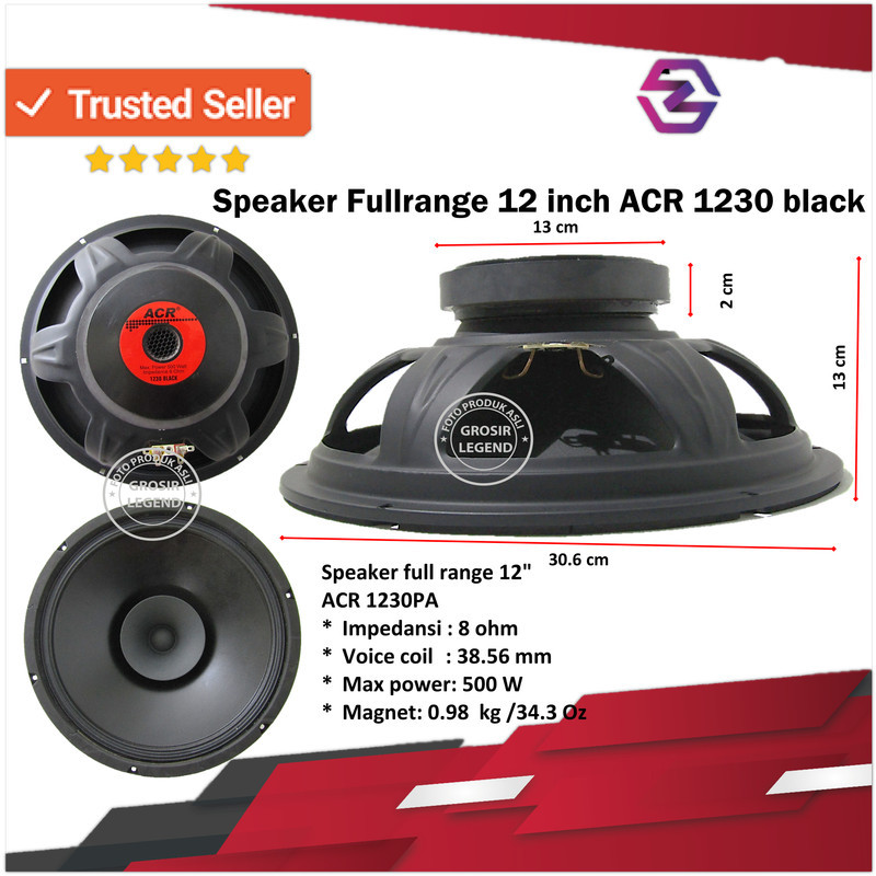 Jual Speaker fullrange 12 inch ACR 1230 black | Shopee Indonesia