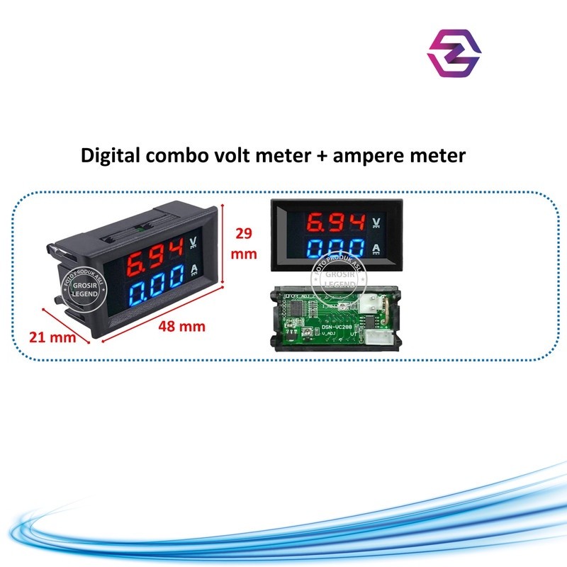 Jual Digital combo volt meter + ampere meter | Shopee Indonesia
