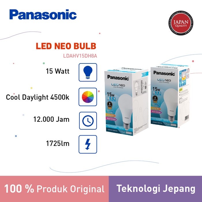 Jual Panasonic Lampu Bohlam LED Neo Bulb 15 Watt - Cool Daylight | Shopee Indonesia