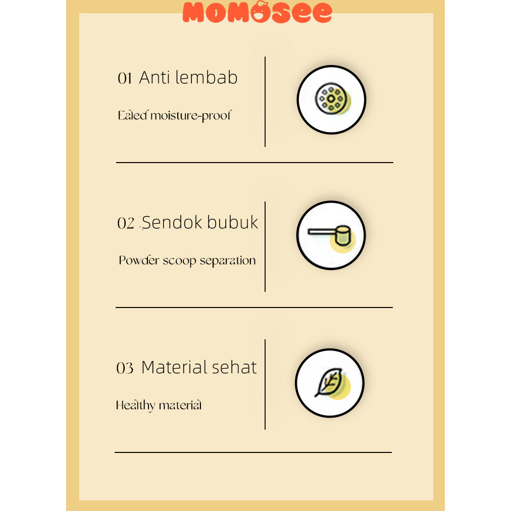 Jual Momosee Tempat Susu Bubuk Bayi Kotak Penyimpanan Susu Bubuk ...
