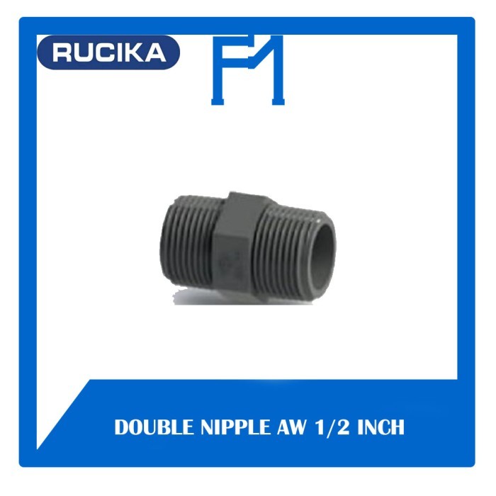 Jual DOUBLE NIPPLE AW 1/2 INCH RUCIKA SAMBUNGAN FITTING PIPA AIR PVC ...