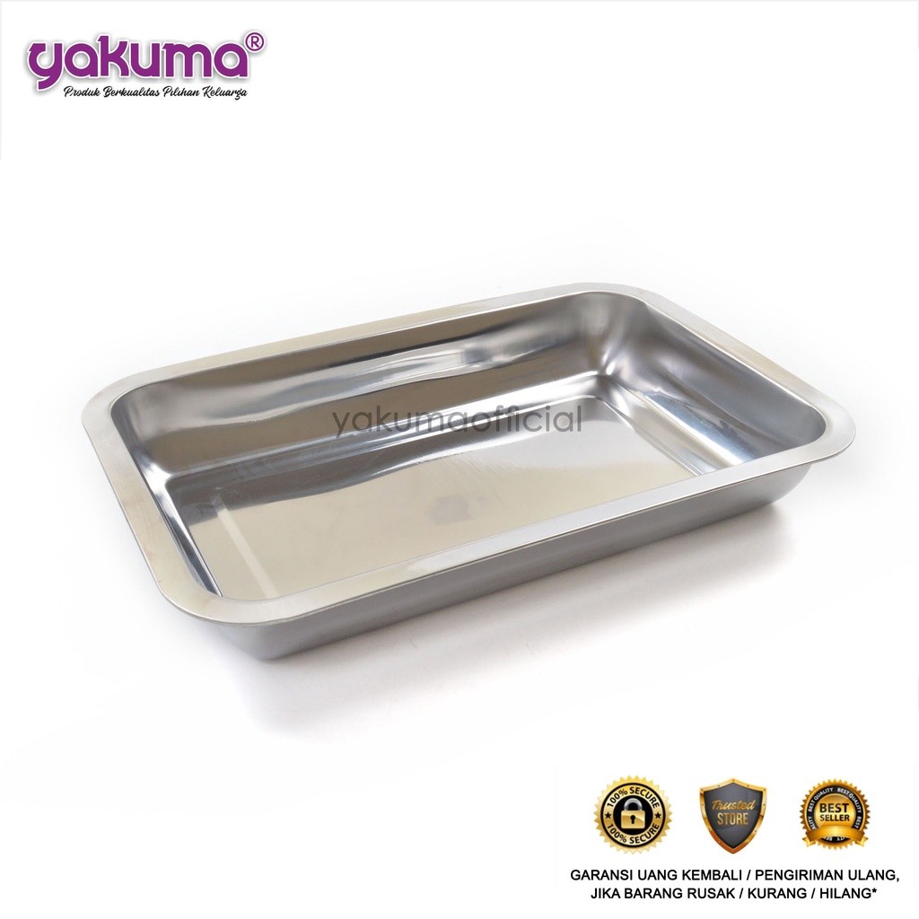 Jual BAKI / NAMPAN STAINLESS SEGI (40 X 30) | Shopee Indonesia