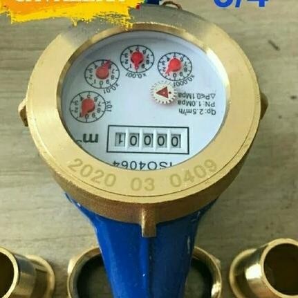 Jual Meteran Air Water Meter 3/4" 0,75 Inchi 3Per4 Inch Dn20 - 20Mm ...